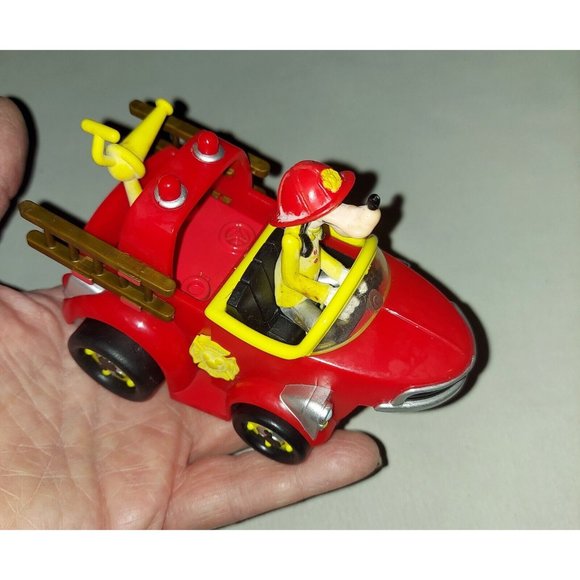 Disney | Toys | Disney Store Goofy Pull Go Fire Truck Fireman Rare ...
